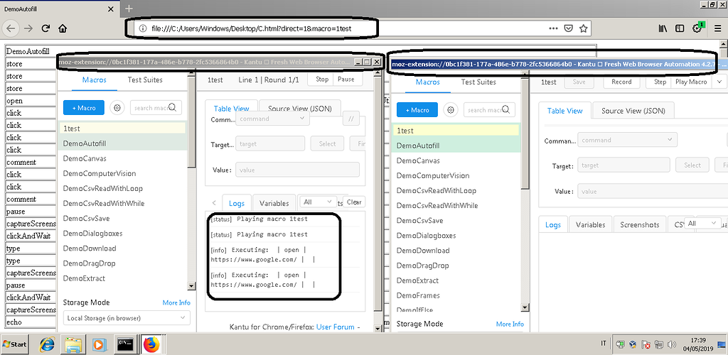 [Firefox] Command line batch file open multiple Kantu Windows - Bug Reports - Ui.Vision, AI ...