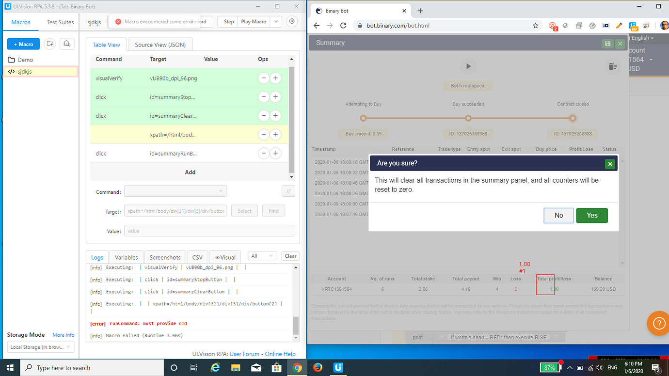 Error] runCommand: must provide cmd - UI.Vision RPA - UI.Vision RPA Software Forum | Discuss RPA ...