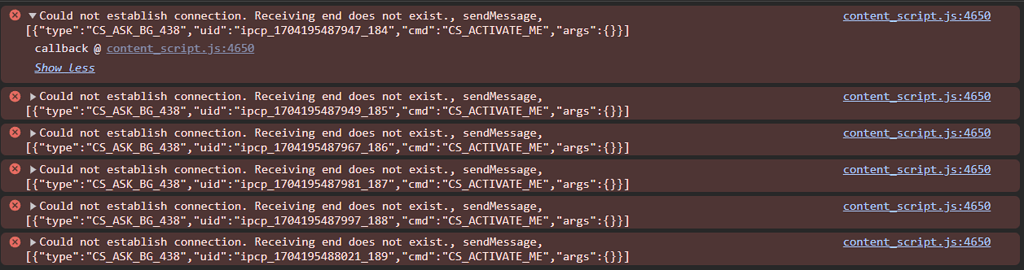 Errors In Console Of Chrome Dev Tools Bug Reports Ui Vision Ai And Ocr Community Forums