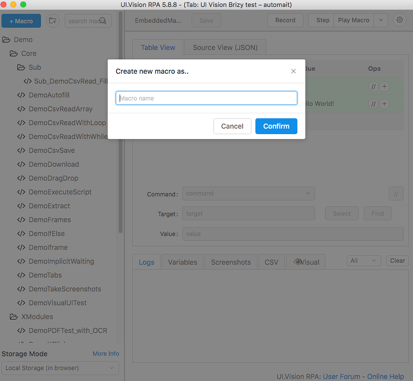Getting Started Manual Ui Vision Ui Vision Ai And Ocr Community Forums