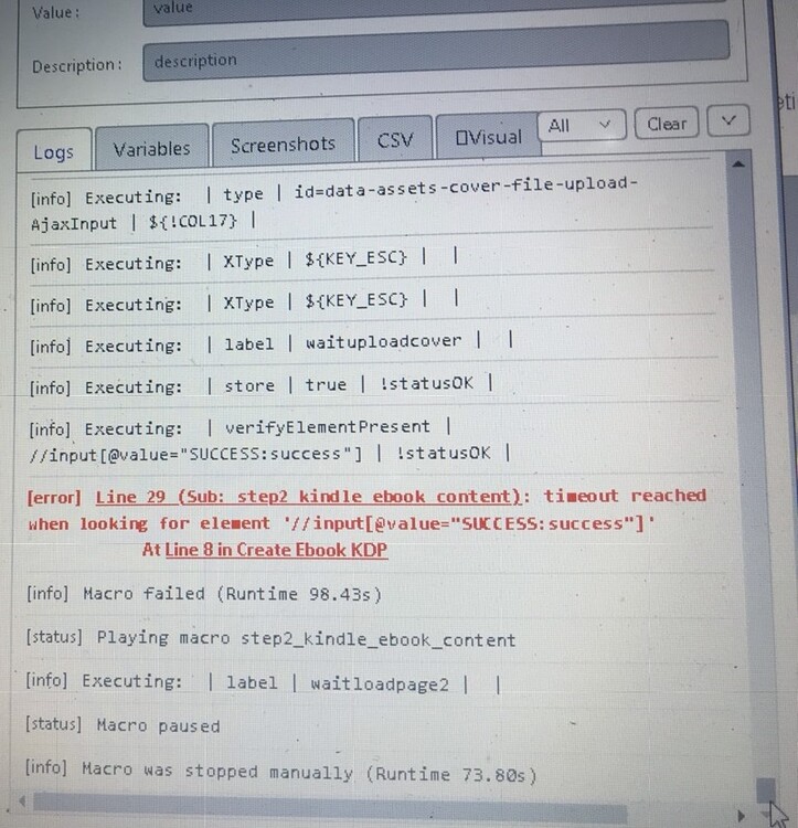 Timeout Reached When Looking For Element In Loop Ui Vision Ui Vision Ai And Ocr Community Forums