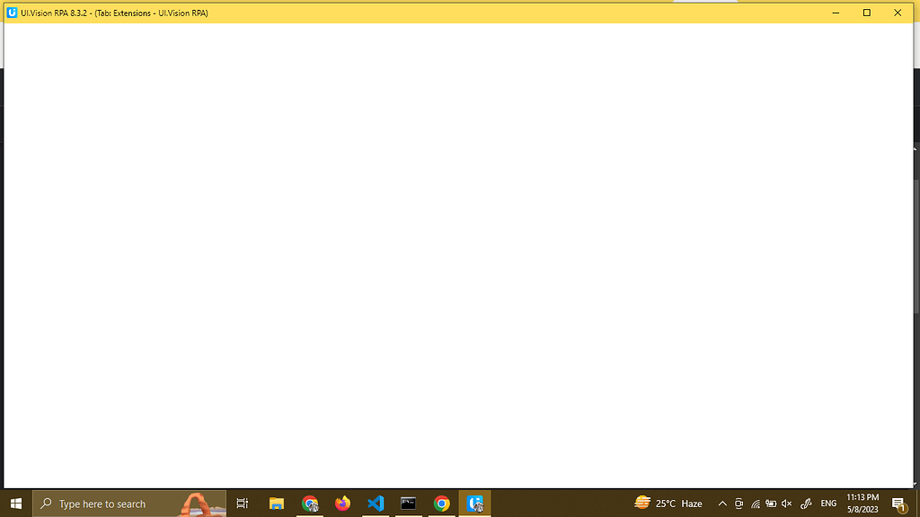 Ui Vision Window Become White Bug Reports Uivision Ai And Ocr Community Forums