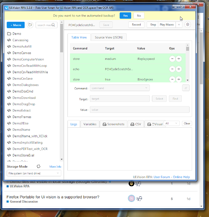 Ui Vision And Browser Open Locations Bug Reports Uivision Rpa Software Forum Discuss Rpa