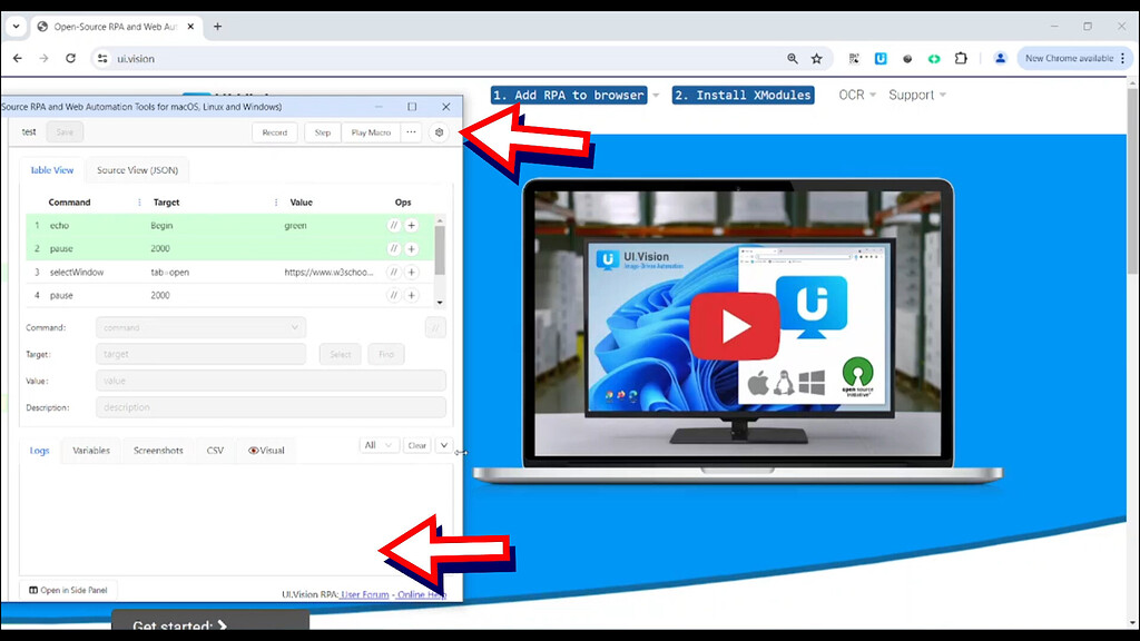 How to fix or a workaround for SelectWindow | OPEN | URL? - General Discussion - Ui.Vision, AI ...