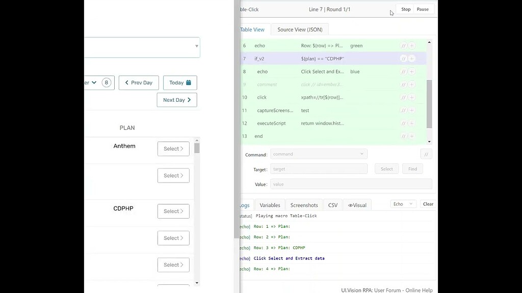 Table: Click button NEXT TO a certain table entry - HowTo - Ui.Vision, AI & OCR Community Forums