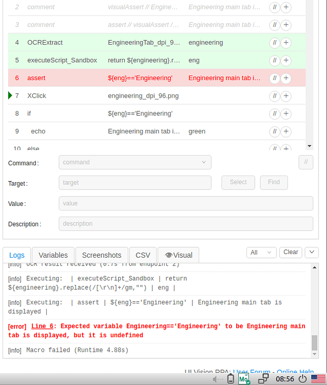 Assert Command Is Not Working As Expected Bug Reports Uivision Ai And Ocr Community Forums